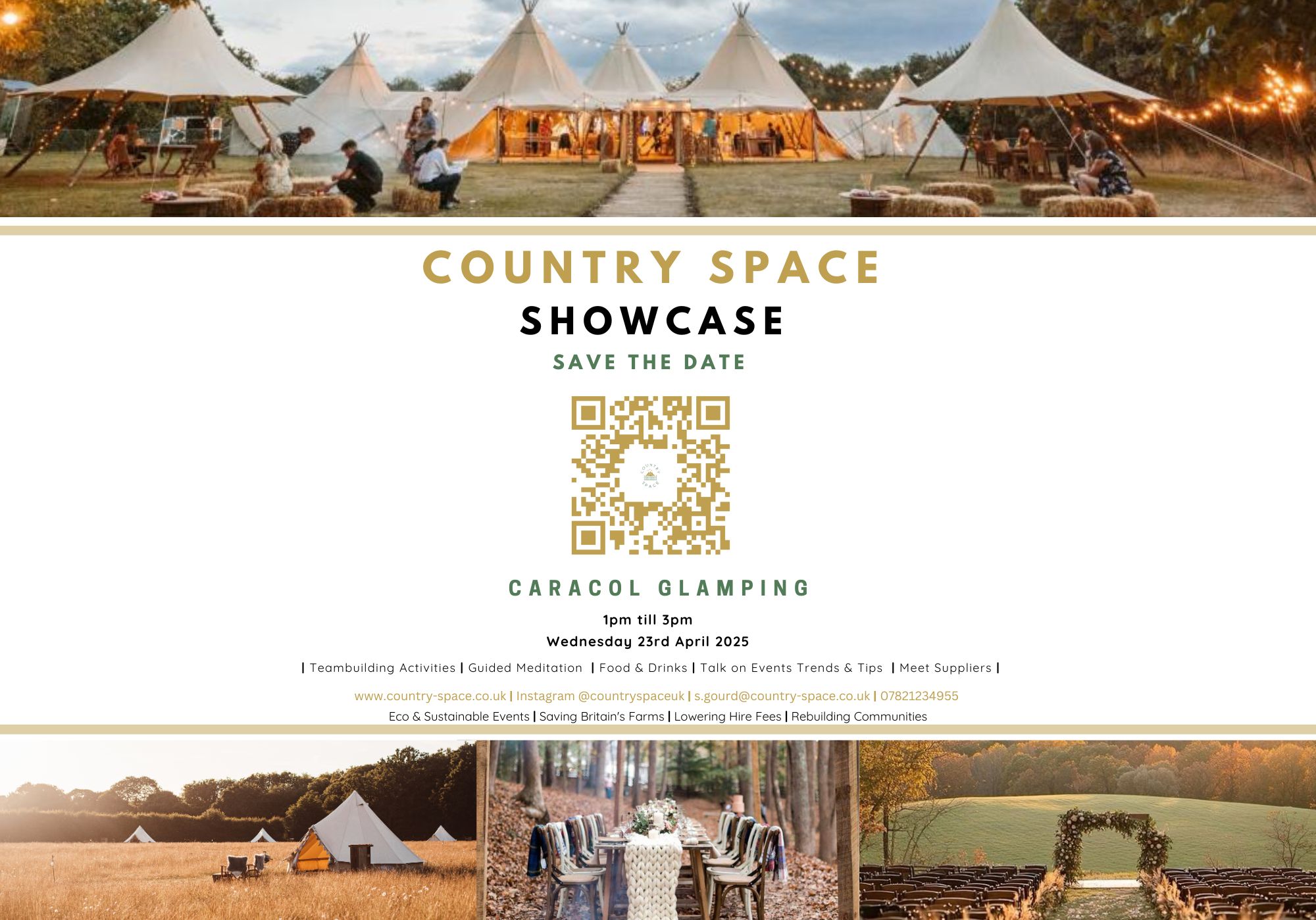 Join our Open Day with Country Space - Caracol Glamping